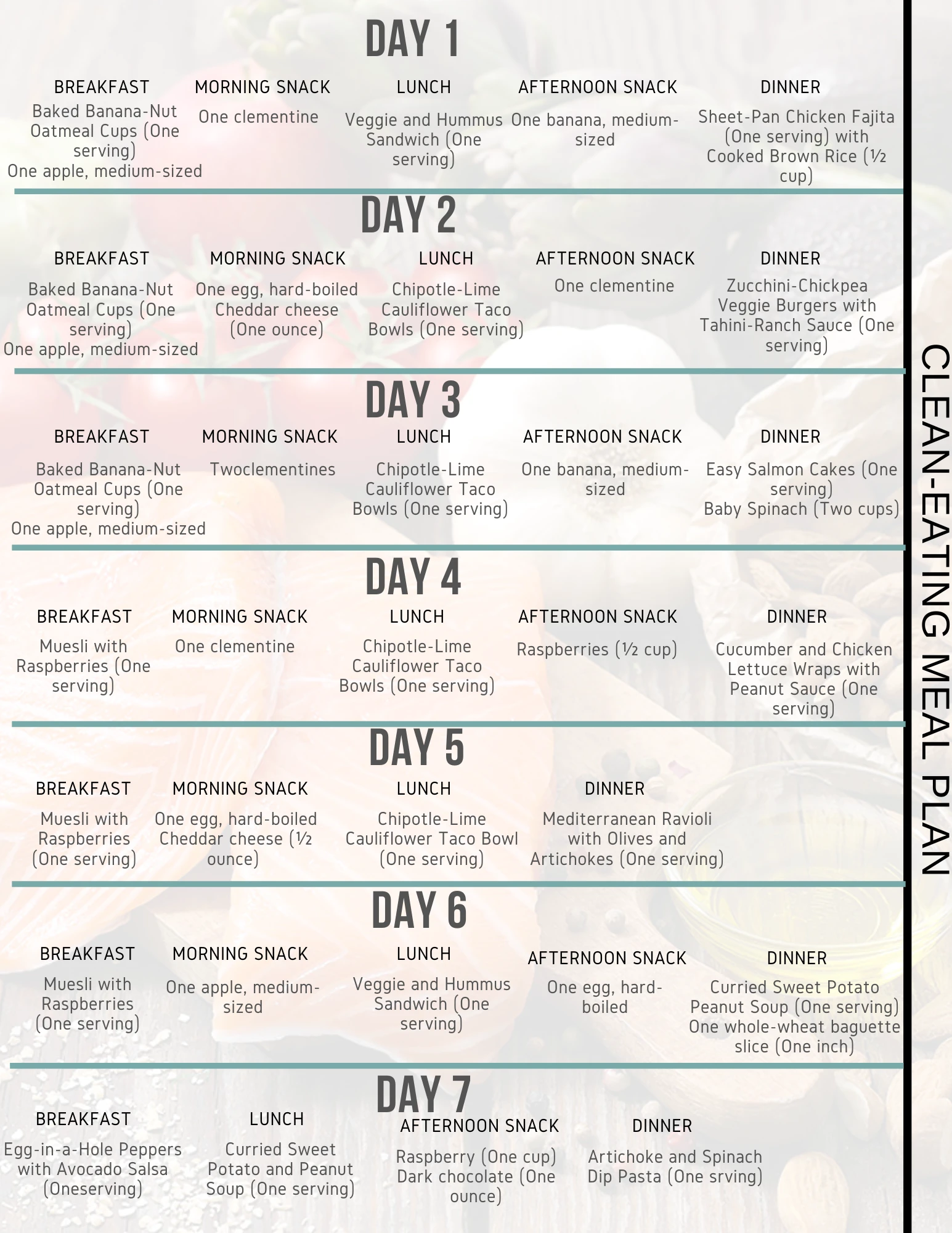 Clean-Eating Meal Plan